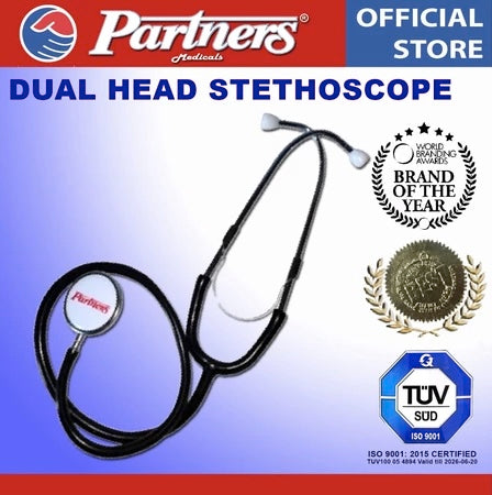 Partners Dual-Head Stethoscope (1 unit) - Black – Partners Medical ...